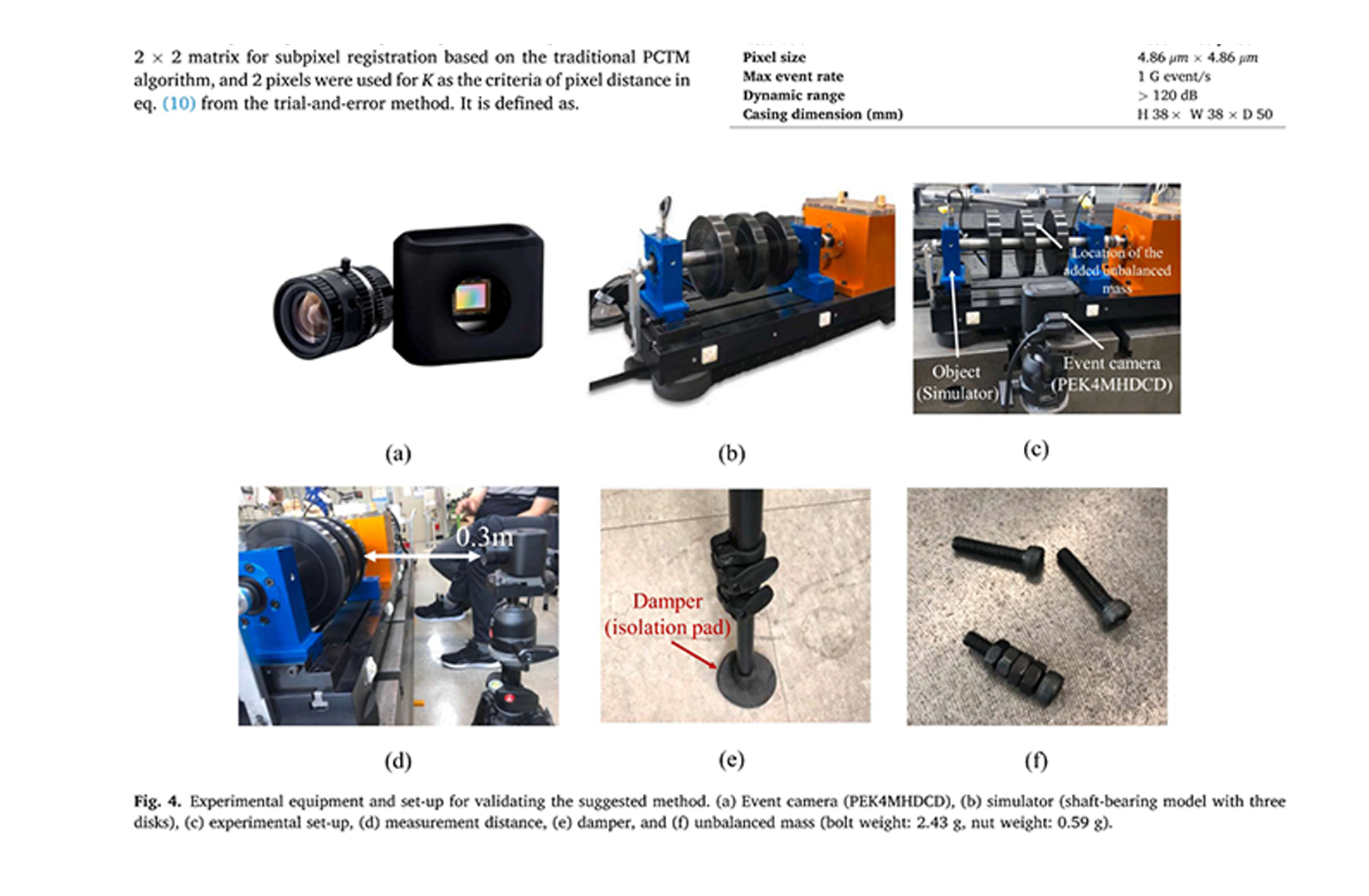 Event-based micro vibration measurement