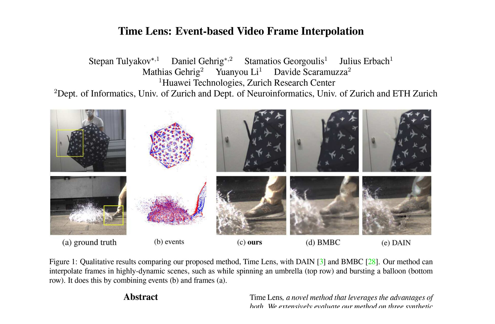 Time Lens: Event-Based Video Frame Interpolation | Research