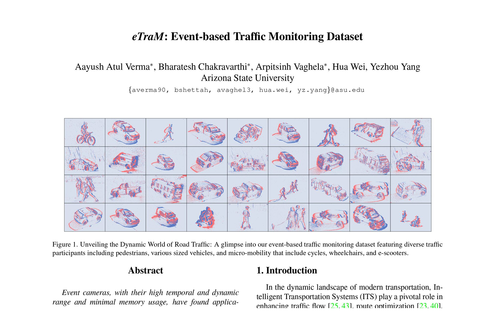 eTraM: Event-Based Traffic Monitoring Dataset | Research
